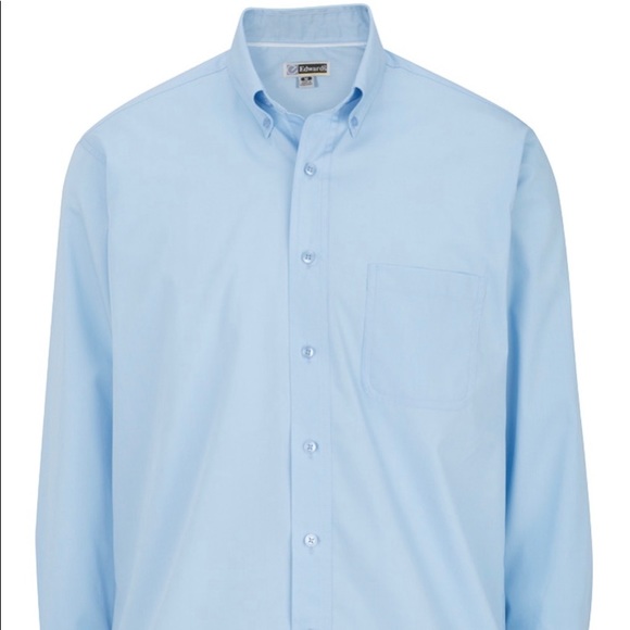 Edwards | Shirts | Edwards Lightweight Poplin Long Sleeve Shirt Sz M ...
